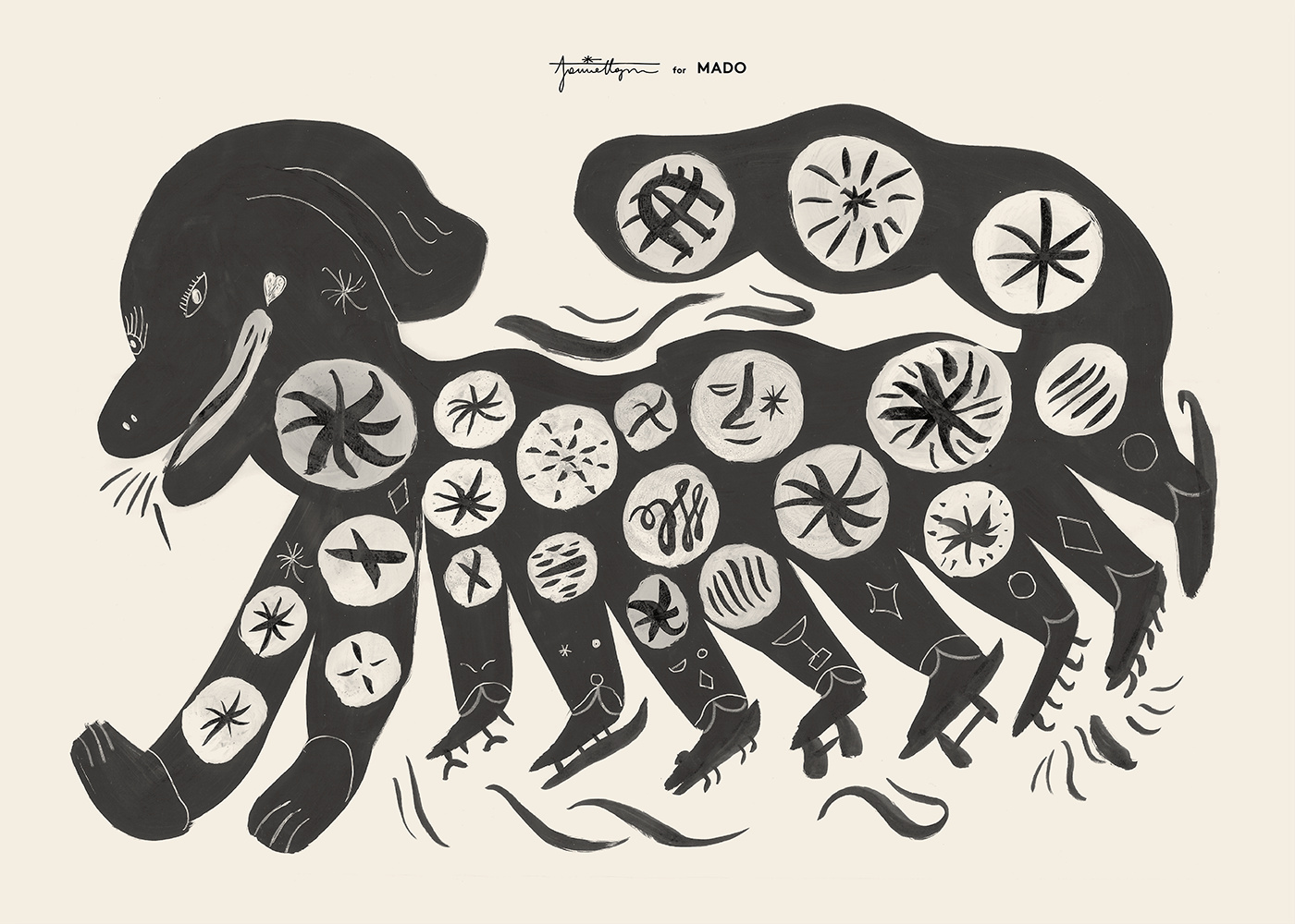 Poster 50x70 CHINESE DOG-BLACK - MADO by Jaime Hayon - Moaai - Sklep z ...