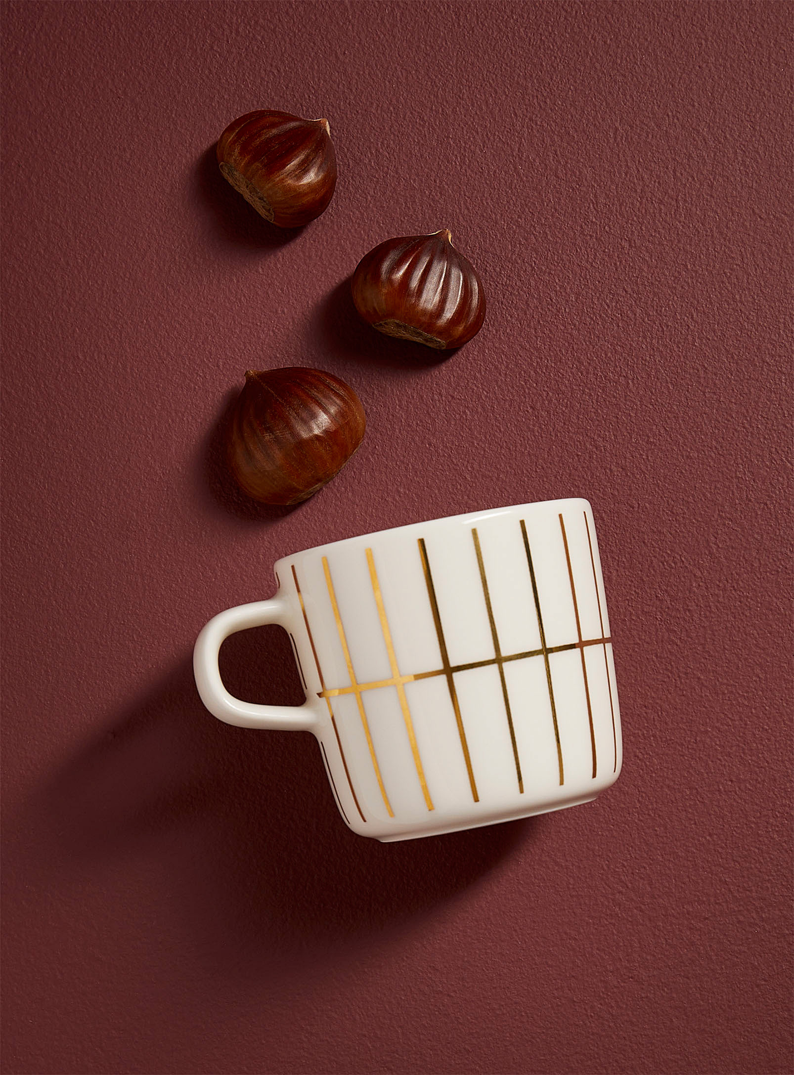 Filiżanka z uchem z porcelany ze złotem 200 ml TIILISKIVI Coffee Cup ...